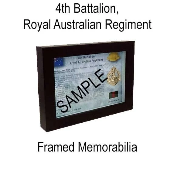 4TH BATTALION, ROYAL Australian Regiment (4 RAR) - FREE POST 📩 EUR 54 ...