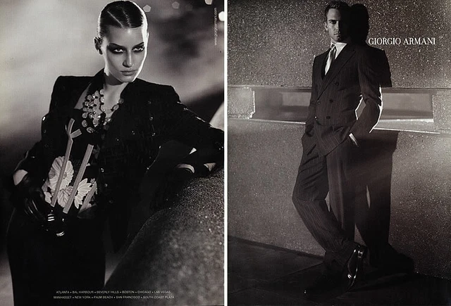 2004 GIORGIO ARMANI Leticia Birkheuer fashion 4-page MAGAZINE AD $9.99 ...