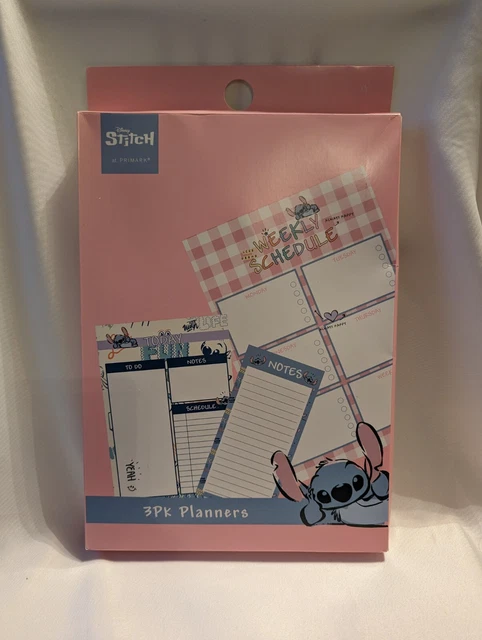 DISNEY LILO & Stitch Weekly Planner 3PK Schedule Notes And To Do List ...