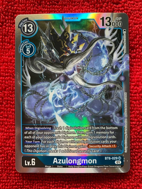 DIGIMON CARD GAME Azulongmon BT6-029 SR NM $1.03 - PicClick CA