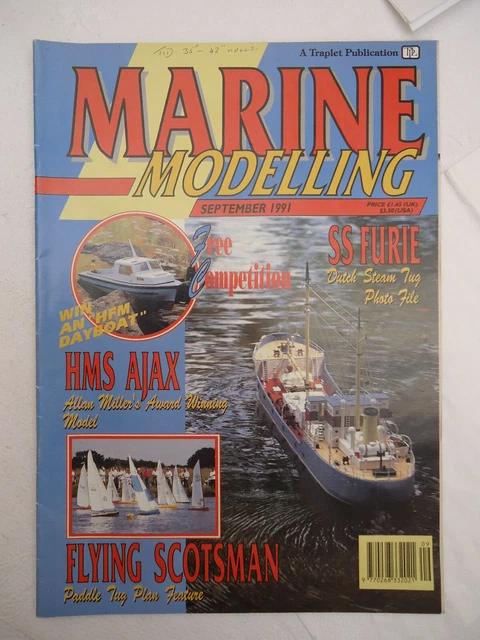 MARINE MODELLING MAGAZINE September 1991 Used but in good condition no ...