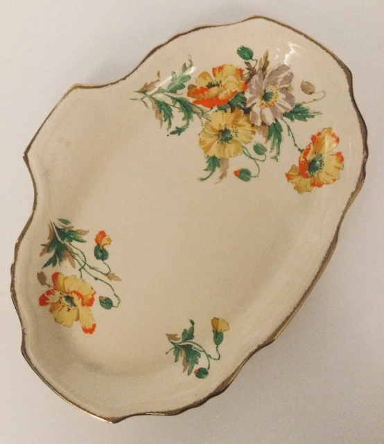 VINTAGE ALFRED MEAKIN Marigold Serving Platter China Plate 25 X 19Cm ...