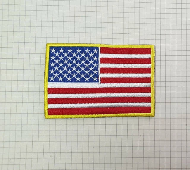 BANDIERA STATI UNITI America PATCH TOPPA ricamata 10 cm X 7 cm EUR 5,80 ...