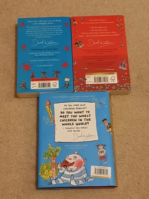 DAVID WALLIAMS: GANGSTA Granny; Ratburger; World's Worst Children 2 EUR ...