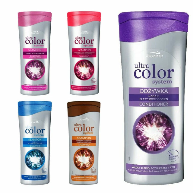JOANNA ULTRA COLOR Hair Shampoo Conditioner Blonde Grey Ginger Brown ...