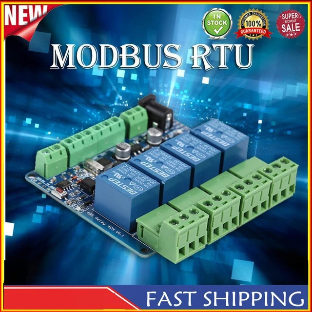 MODBUS RTU 4 Way Relay Module TTL/RS485 Interface Communication with ...