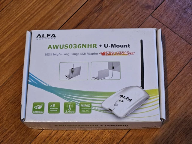 ALFA CARTE RÉSEAU AWUS036NHR USB WIFI B/G/N 2000MW - Antenne 5DBI EUR ...