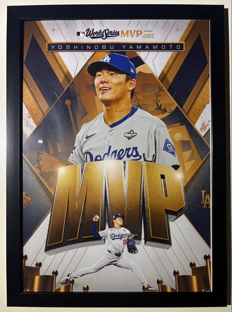 LA DODGERS MLB World Series 2025 MVP Yoshinobu Yamamoto A4 Poster w ...