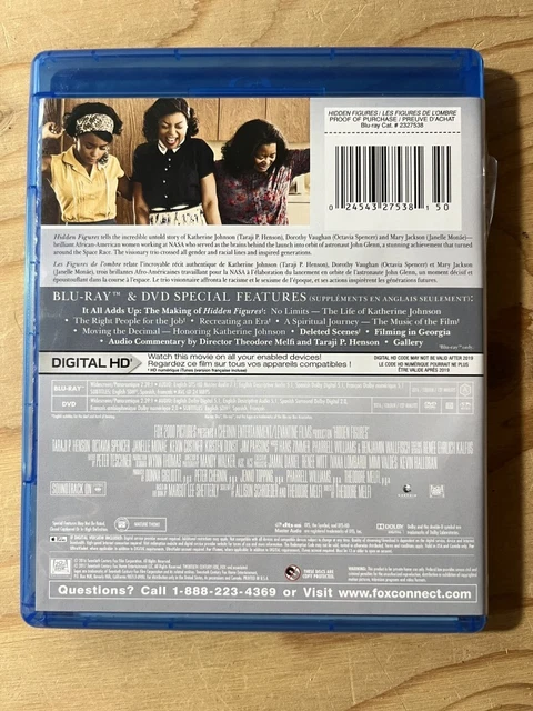 HIDDEN FIGURES (BLU-RAY Disc, 2017, 2-Disc Set, Canadian) moviebin.ca ...