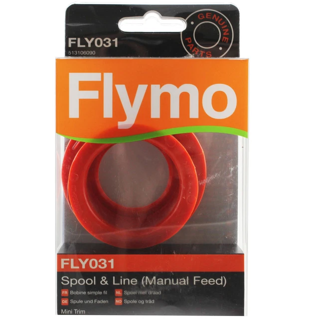 FLYMO STRIMMER SPOOL & Line Manual Feed Mini Trim FLY031 MT21 ET21 Wire ...