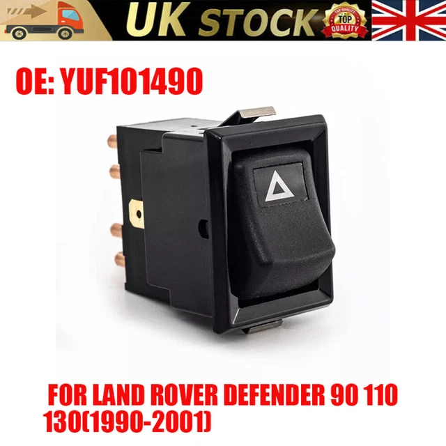 FOR LAND ROVER Defender 90 110 130 Hazard Warning Light Lamp Switch ...