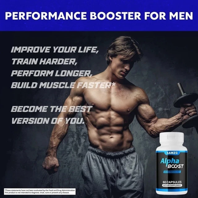 ALPHA BOOST ADVANCED Supplement for Men with Natural Enhancement 300 ...