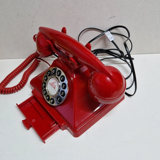 RED RETRO STYLE Rotary Dial Telephone Carrington GPO Style £24.61 ...