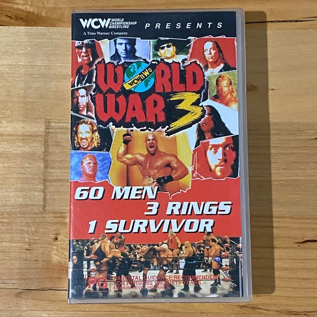 WCW WRESTLING PRESENTS World War 3 1998 VHS 60 Man Battle Royale VGC ...