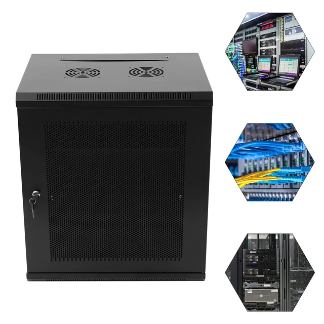 12U WALL MOUNT Network Server Data Cabinet Enclosure Rack Door Lock EUR ...