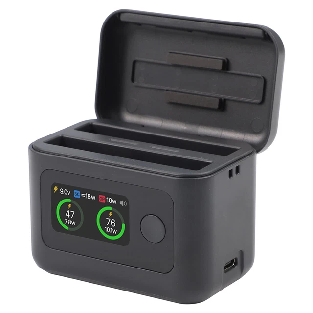 FOR INSTA 360 X5 Battery Fast Charger Hub with LED Display and Power ...