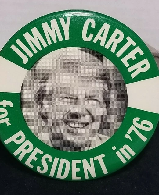 JIMMY CARTER FOR President 1976 campaign pinback button political $29. ...