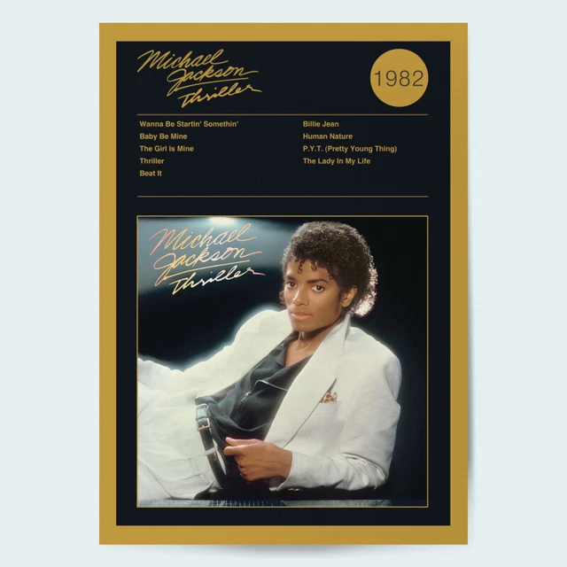 MICHAEL JACKSON THRILLER Fine Art Album Poster £11.99 - PicClick UK