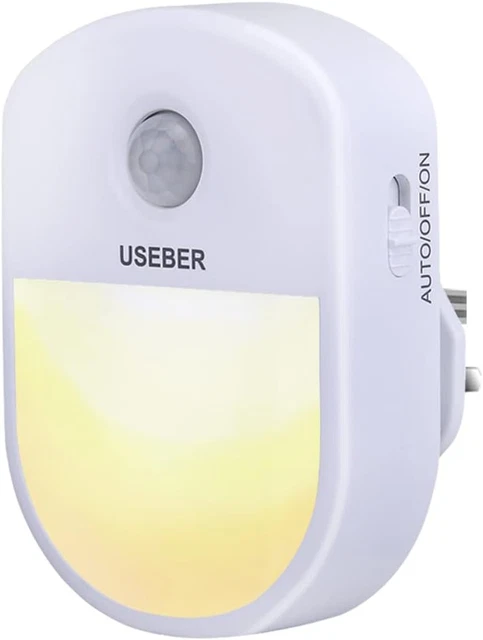 USEBER NIGHT LIGHT Plug in Wall, Motion Sensor Lights Indoor with 3 ...