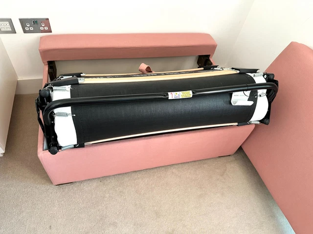 SOFA.COM HENRY, SINGLE bed in box 100% cotton soft pink 10 cm mattress ...