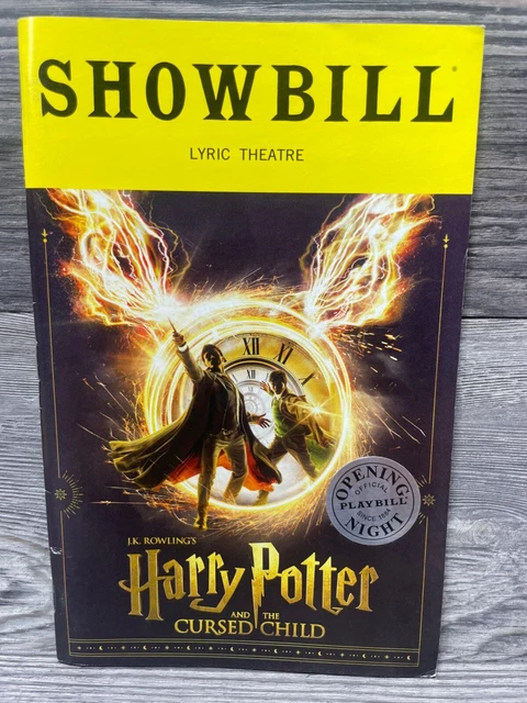 HARRY POTTER CURSED Child. Broadway Playbill. Opening Night Sticker. 12 ...