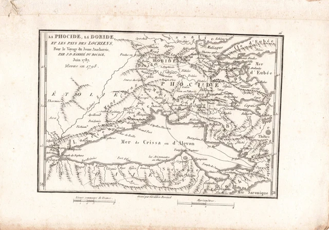 ANCIENNE GRAVURE VERS 1800 La Phocide La Doride Et Les Pays Des ...