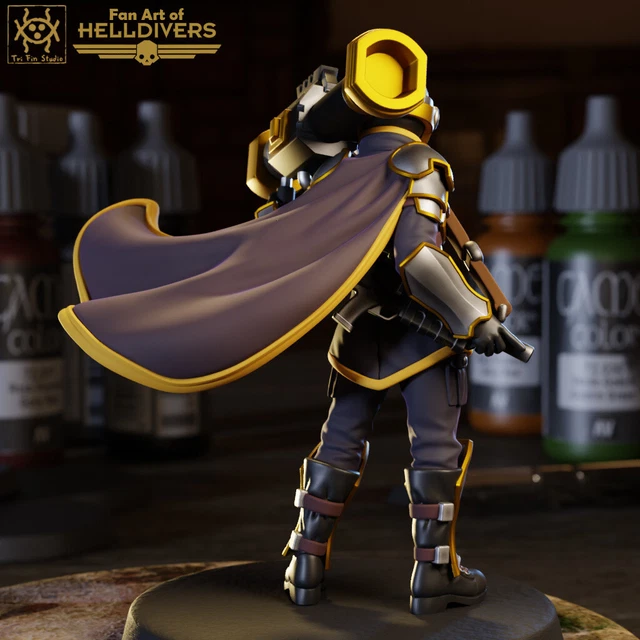 HELLDIVERS 2 MINIATURE 4P with base scale 40 mm unpainted resin for ...