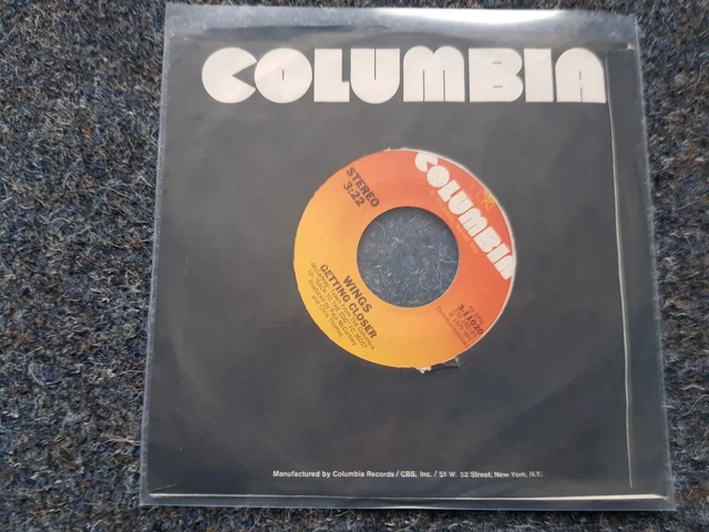 7& SINGLE VINYL Wings/ Paul McCartney - Getting closer US [The Beatles ...
