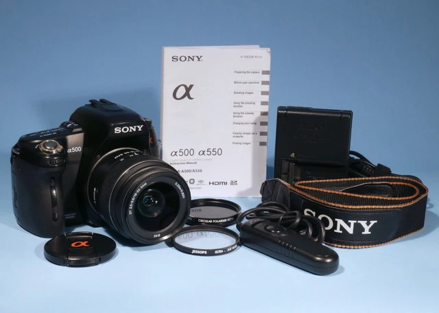 SONY ALPHA A500 DSLR 12.3MP Digital SLR Camera 18-55mm f/3.5-5.6 Lens ...