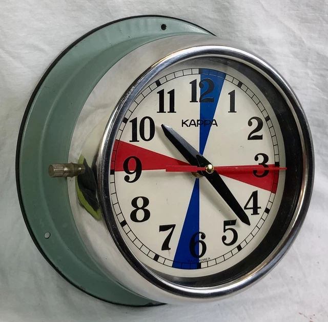 MARITIME RADIO SILENCE Ships Bulkhead Clock, Wall, Kappa-Korea, Vintage ...