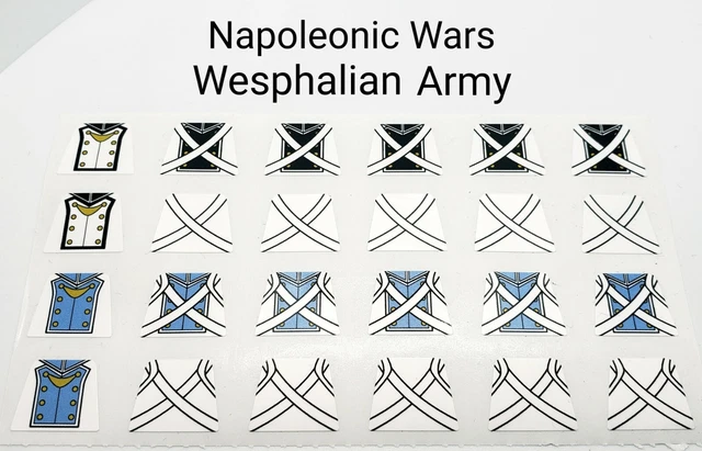 CUSTOM PRECUT TORSO STICKERS for LEGO WESPHALIAN ARMY INFANTRY ...