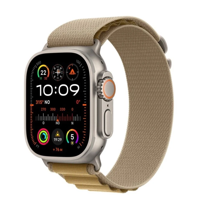 APPLE WATCH ULTRA 2 GPS + Cellular 49mm Natural Titanium Case with Tan ...