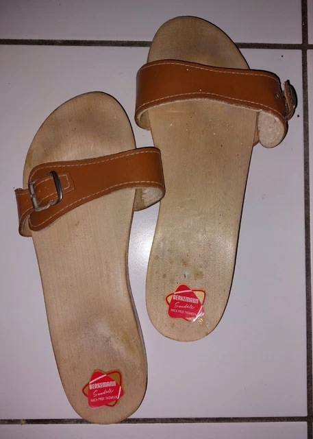 BERKEMANN HOLZ B100 Pantolette VINTAGE 42 Klapperlatschen Klepper ...