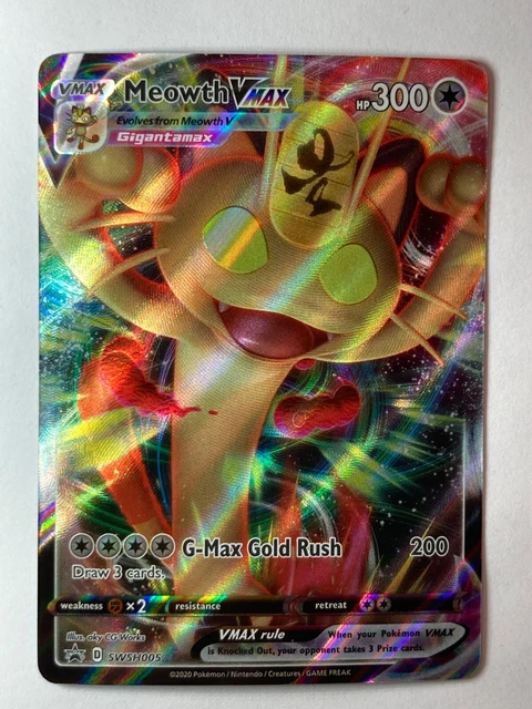 POKEMON MEOWTH VMAX - SWSH005 / Promo - Sword & Shield Black Star Promo ...