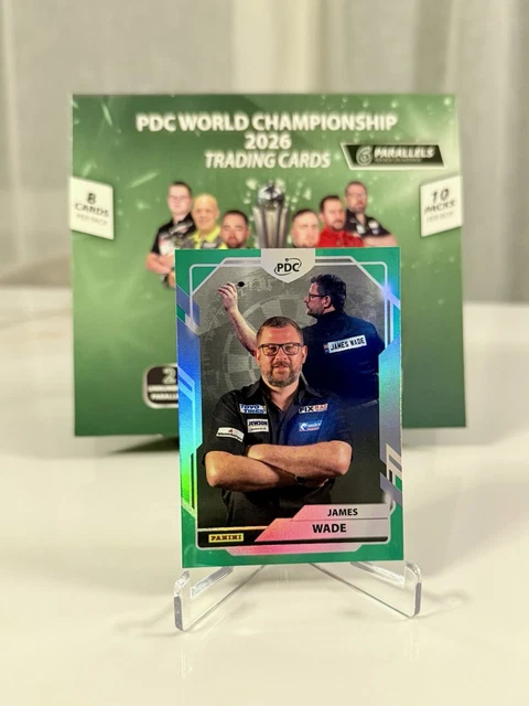 PANINI PDC WORLD Championship 2026 James Wade /25 Green Numbered ...