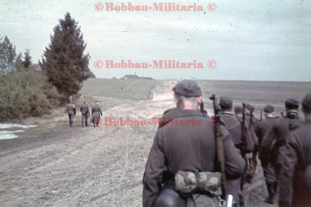 S49 FARBDIA COLOR slide Wehrmacht Polen Ukraine Kampf gegen Partisanen ...