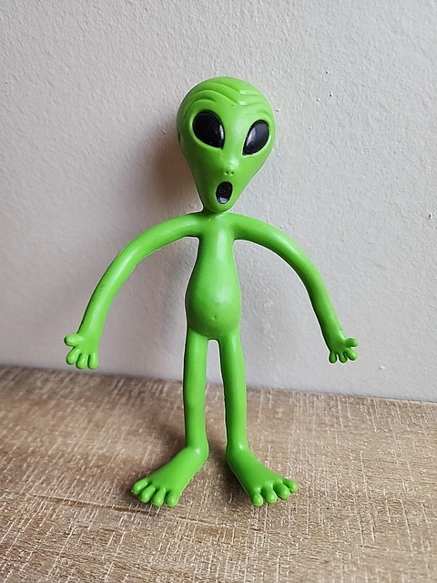 VINTAGE 1997 ALIEN Lifeform 6" Bendy Rubber Green Figure Toy 6 ...