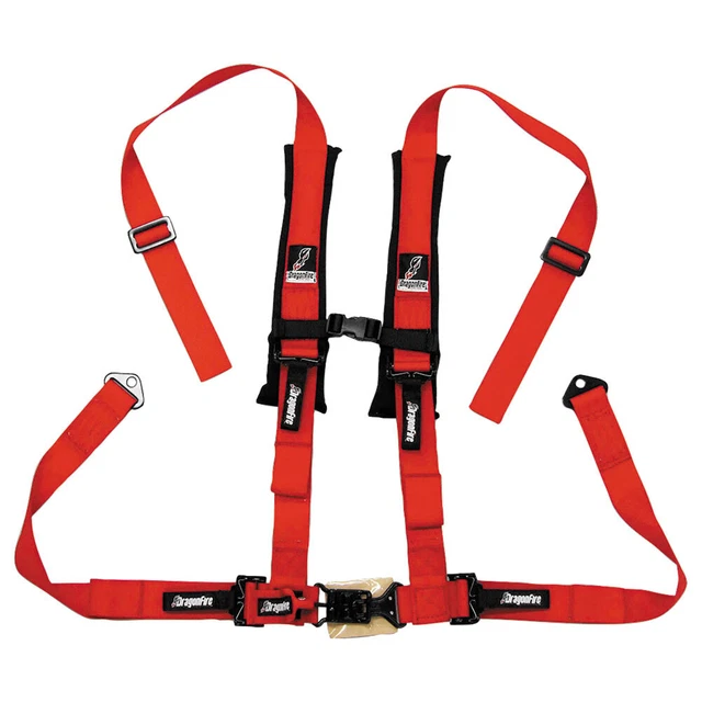 DRAGONFIRE RACING 4-POINT H-Style Safety Harness w/Sternum Clip 2 ...