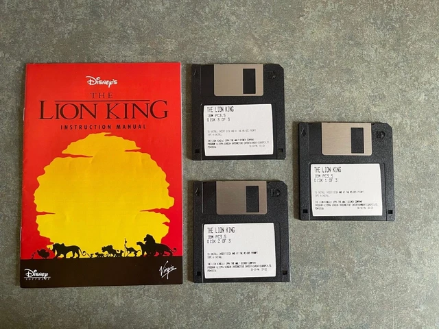 DISNEYS THE LION King Ibm Pc Floppy Disc 3.5" Vintage Computer Game $35 ...