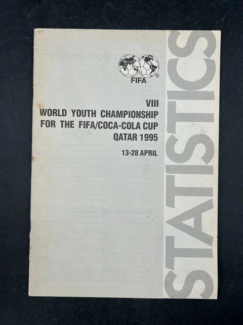 FIFA VIII WORLD Championships Coca Cola Cup Qatar 1995 Statistics EUR 6 ...