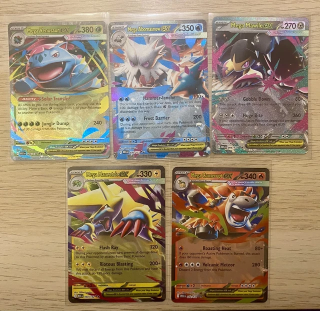 POKEMON TCG - Mega Evolution EX Bundle - 5 Cards - NM - Pack Fresh £2. ...