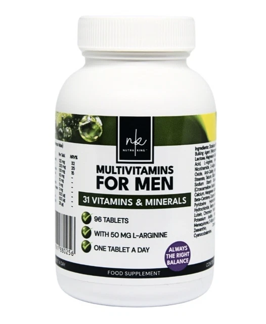 NUTRA KING MENS Multivitamins All-in-1 31 Vitamins & Mineral Tablets ...