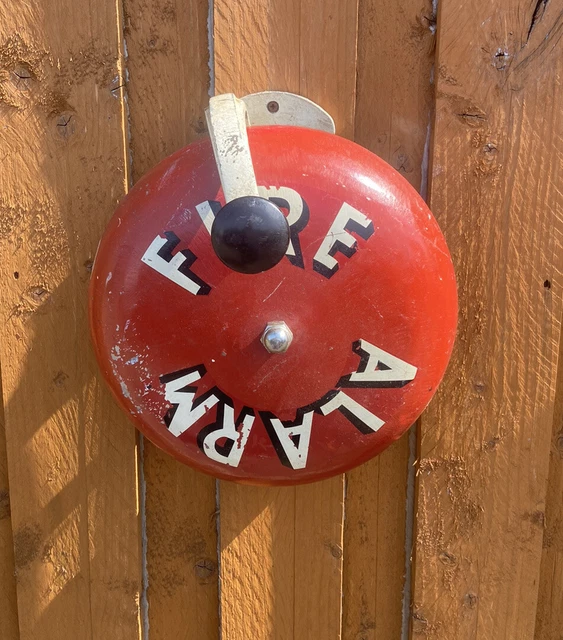 VINTAGE RETRO 1940’S - 50’s Traditional Wall Fire Alarm Bell Hand Crank ...
