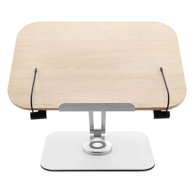 SUPPORT RÉGLABLE POUR la Lecture, avec Base Rotative à 360° et Clips de ...