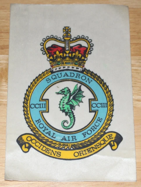 OLD RAF ROYAL Air Force 203 Squadron Crest Fabric Sticker £5.00 ...
