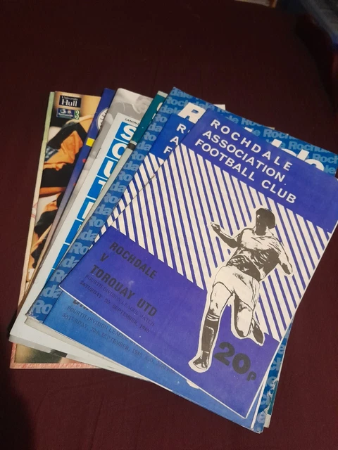 ROCHDALE FOOTBALL PROGRAMMES Home and Away x 10 (Bulk Lot) Listed £1.75 ...