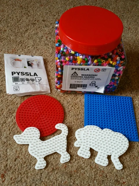 IKEA PYSSLA / HAMA BEADS FULL TUB and boards £12.99 - PicClick UK