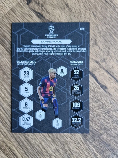 BLACK EDGE LAMINE Yamal Topps Match Attax 2025/2026 Barcelona 25/26 ...