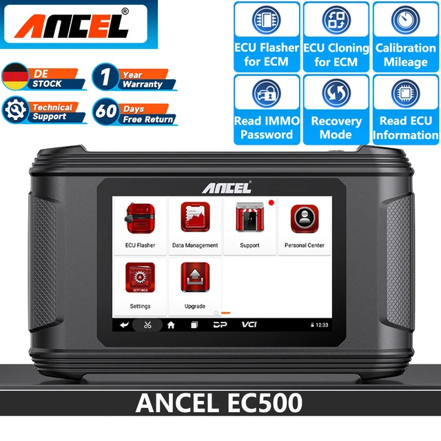 ANCEL EC500 KFZ ECM ECU Flashen Klonen Zurücksetzen Initialisierung ...