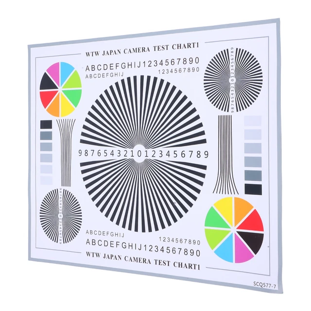 LENS TEST CHART Color Calibration Card Lens Focus Adjustment Chart ...